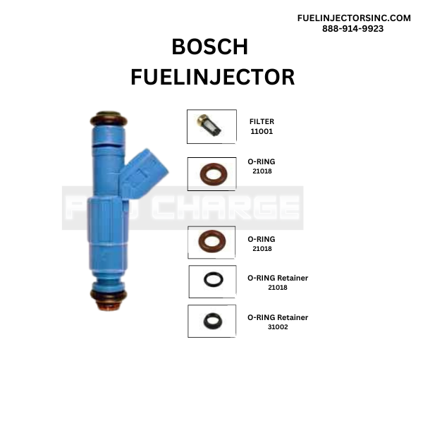 Fuel Injector O-ring-filter Size Chart Bosch MPI 1002 - Fuel Injectors Inc