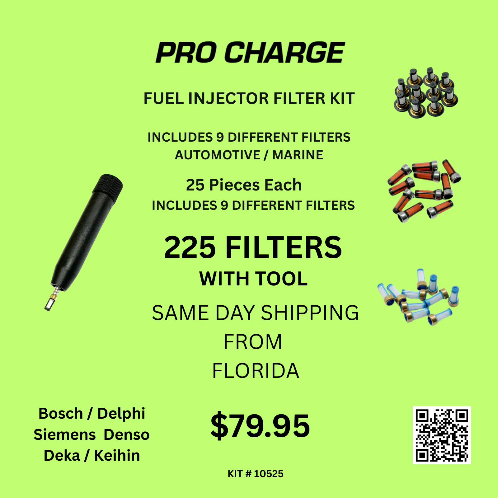 Fuel Injector Filter Kit With Tool