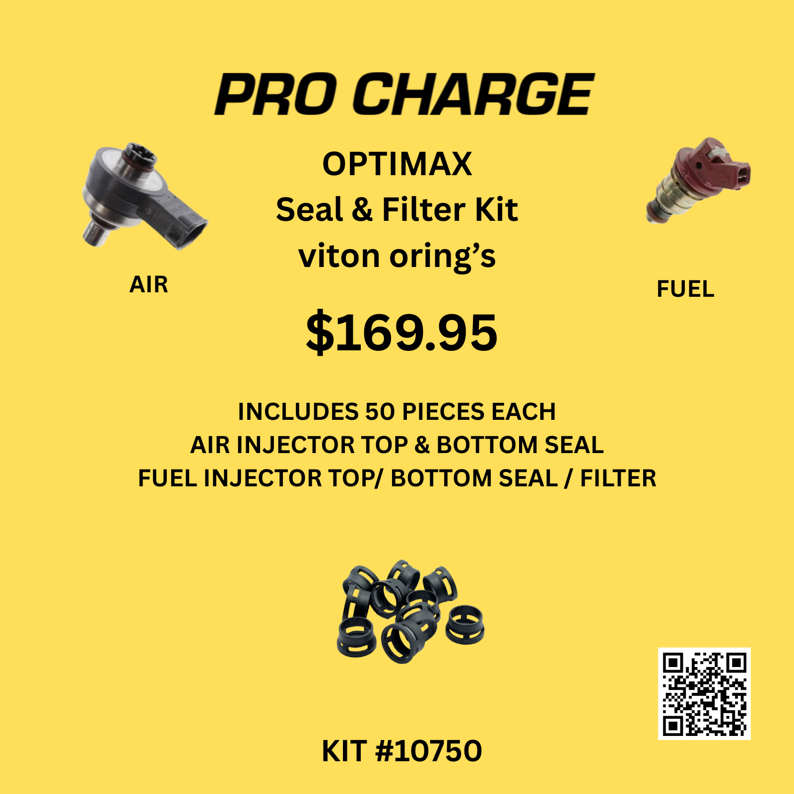 OPTIMAX AIR & FUEL INJECTOR SEAL KIT "VITON"